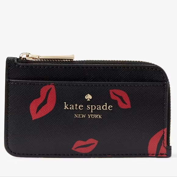 kate spade | Bags | Kate Spade Madison Lip Toss Top Zip Card Holder ...